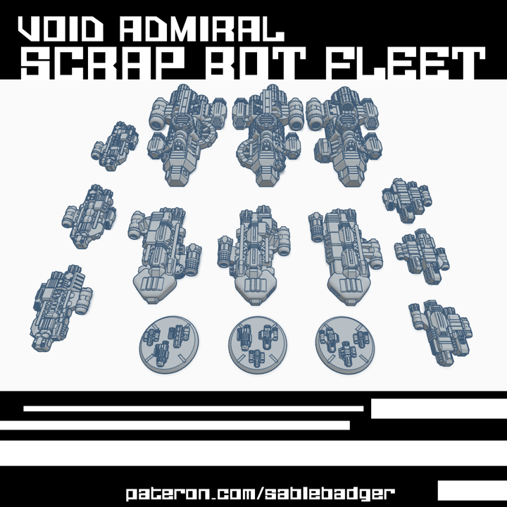 3D Printable Spaceships - Void Admiral - Scrap Bots fleet by brander ...