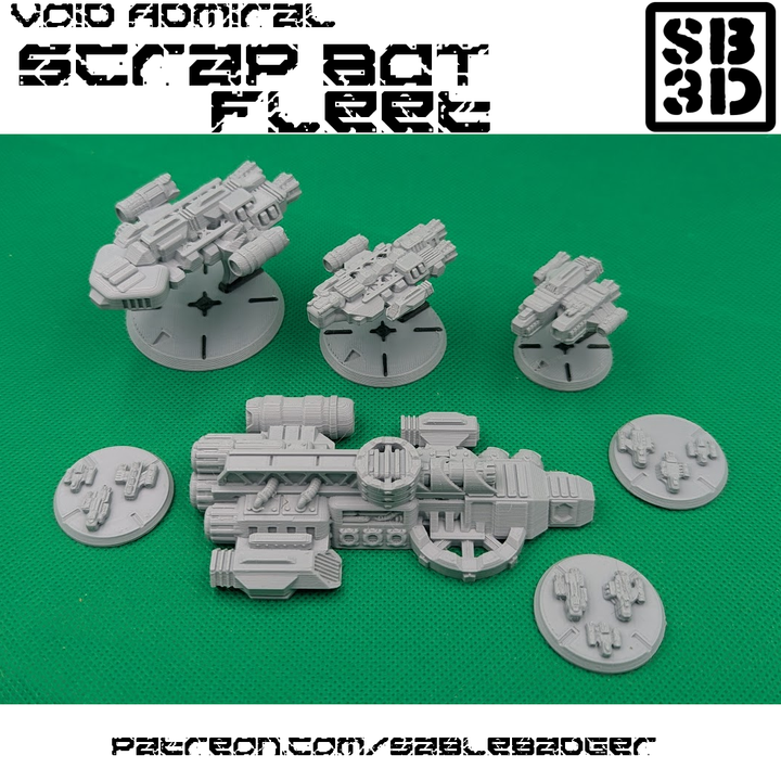 3D Printable Spaceships - Void Admiral - Scrap Bots fleet by brander ...