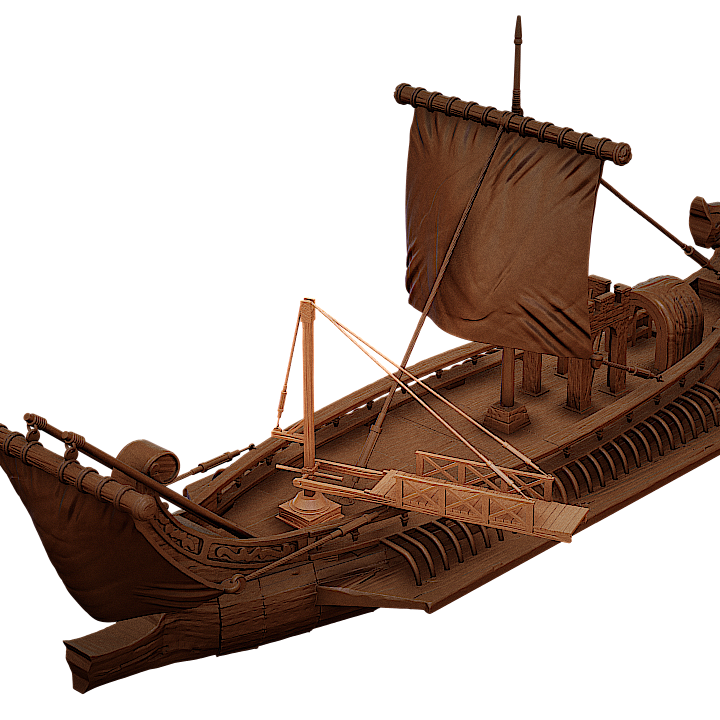 3D Printable Roman Warship Expansion by Key Capas