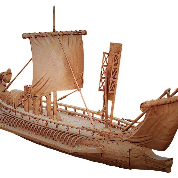 3D Printable Roman Warship Expansion by Key Capas