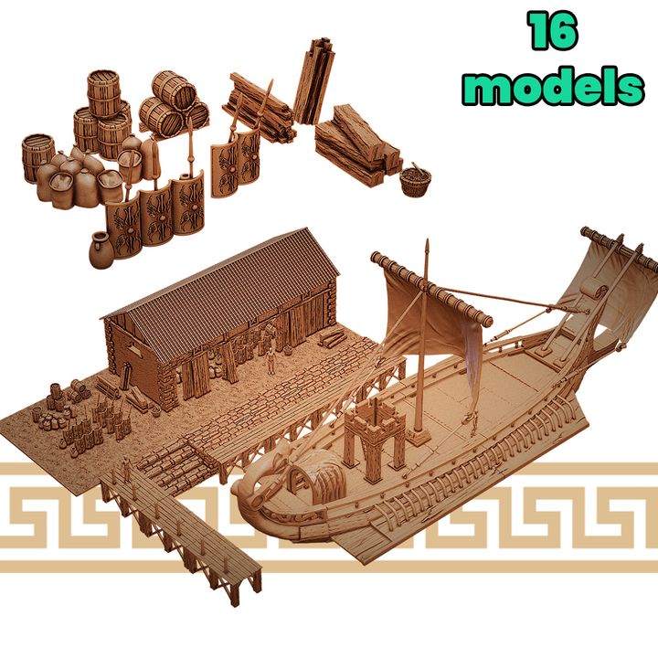 3D Printable Roman Warship Expansion by Key Capas