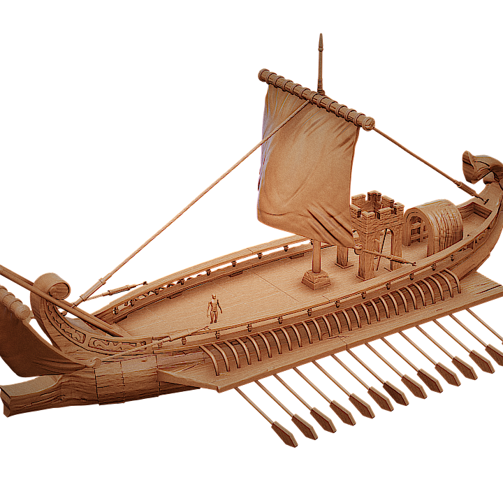 3D Printable Roman Warship Expansion by Key Capas