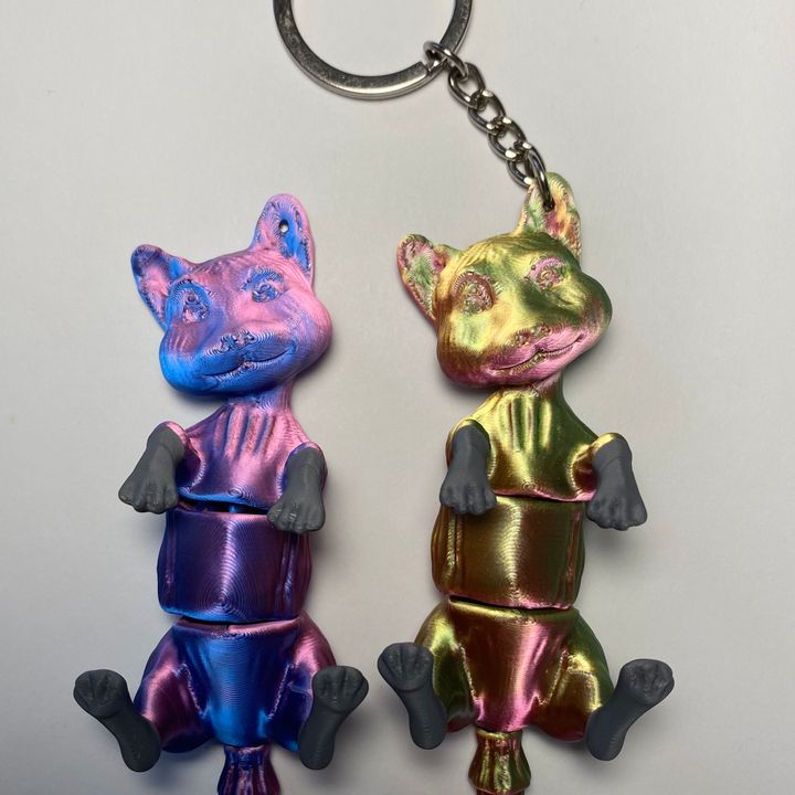 3D Printable FLEXI CUTE CAT KEYCHAIN🐾 - A FLEXIBLE FELINE YOU CAN TAKE ...