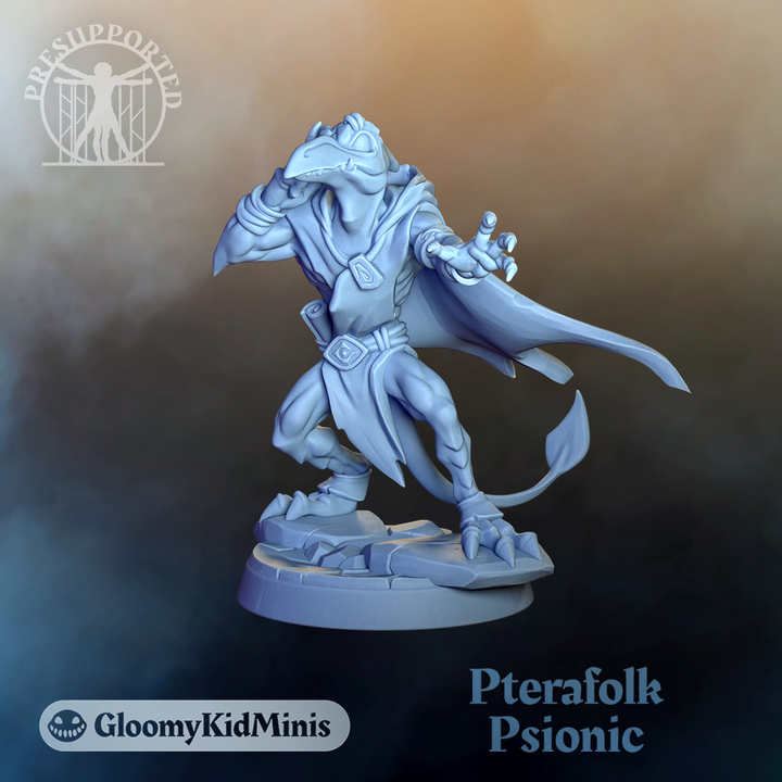 3D Printable Pterafolk Psionic by GloomyKidMinis