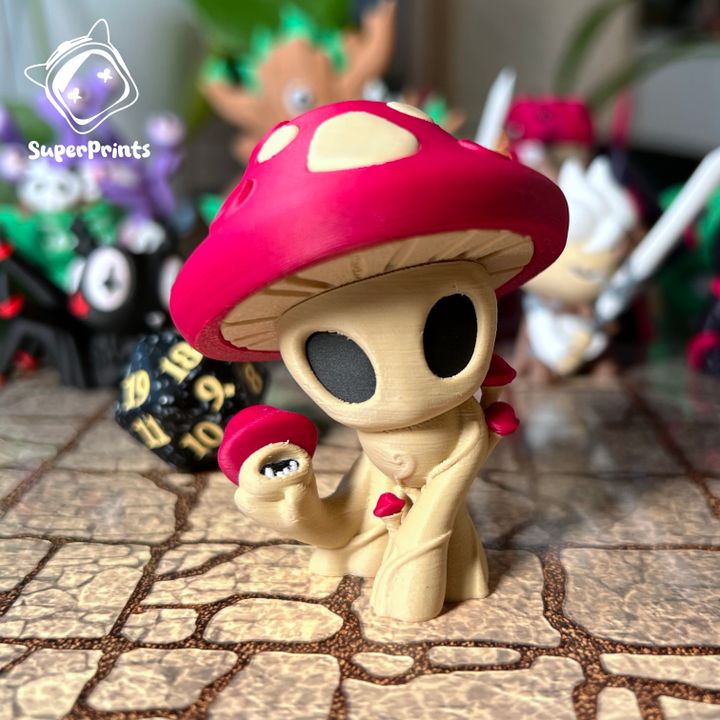 3D Printable Myconid Mushroom Mini - Easy Multicolor FDM RPG Minis (No ...