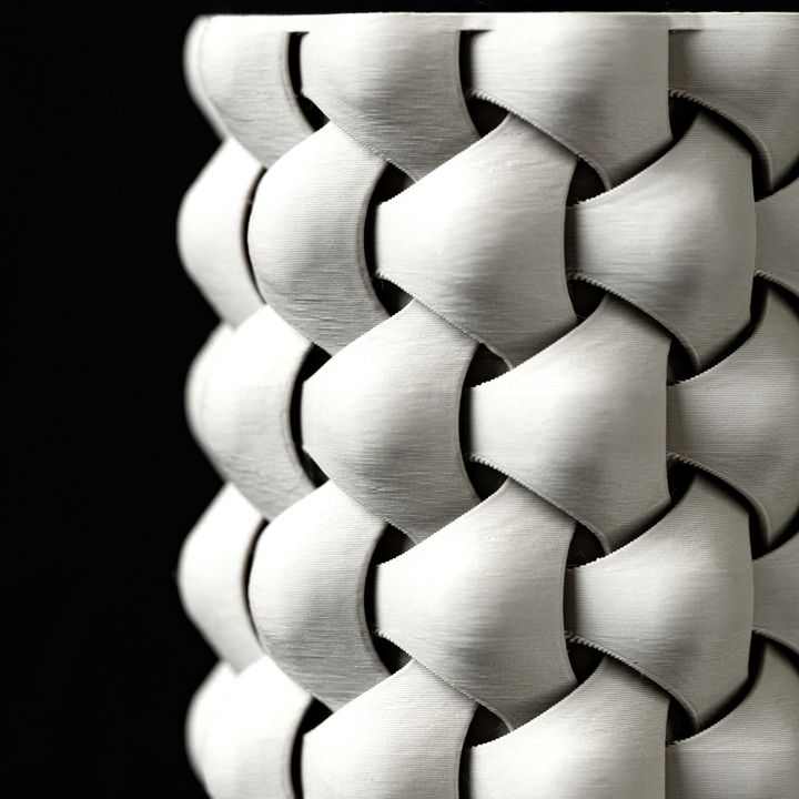 3D Printable Tri-Weave Flower Vase by MODERN MACHINE by MODERN MACHINE