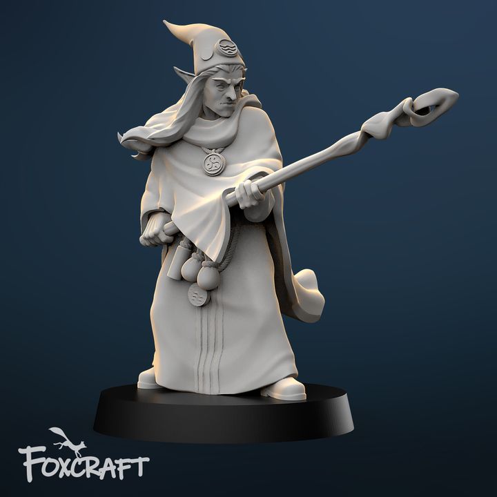 3D Printable Water Wizard by FoxCraft Creations