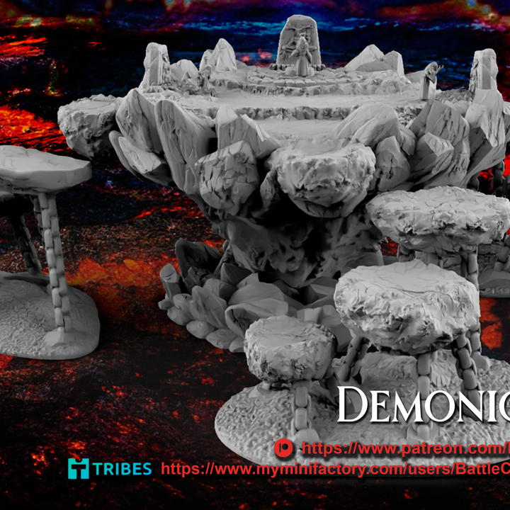 3D Printable Demonic Altar by BattleCat Grim Wars