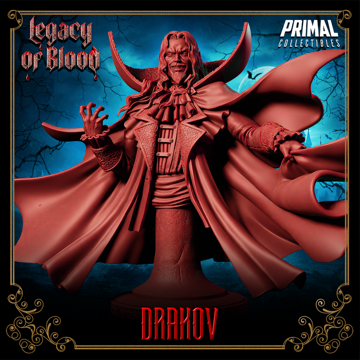 3D Printable Vampire Lord - Drakov Dracula - Bust - May 2025 - Legacy ...