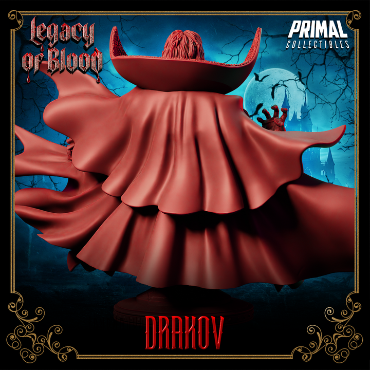 3D Printable Vampire Lord - Drakov Dracula - Bust - May 2025 - Legacy ...