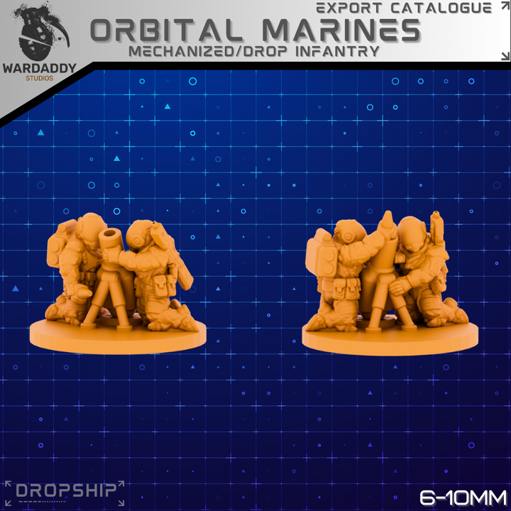 3D Printable Orbital Marines - Epic Scale Infantry 10mm by WarDaddy Studios