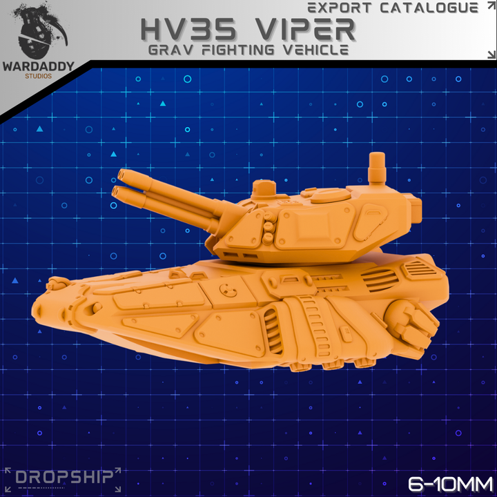 3D Printable HV35-Viper Fighting Vehicle by WarDaddy Studios