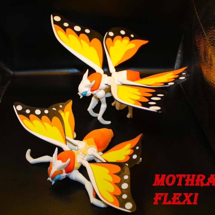 3D Printable mothra flexi FDM by mario3d
