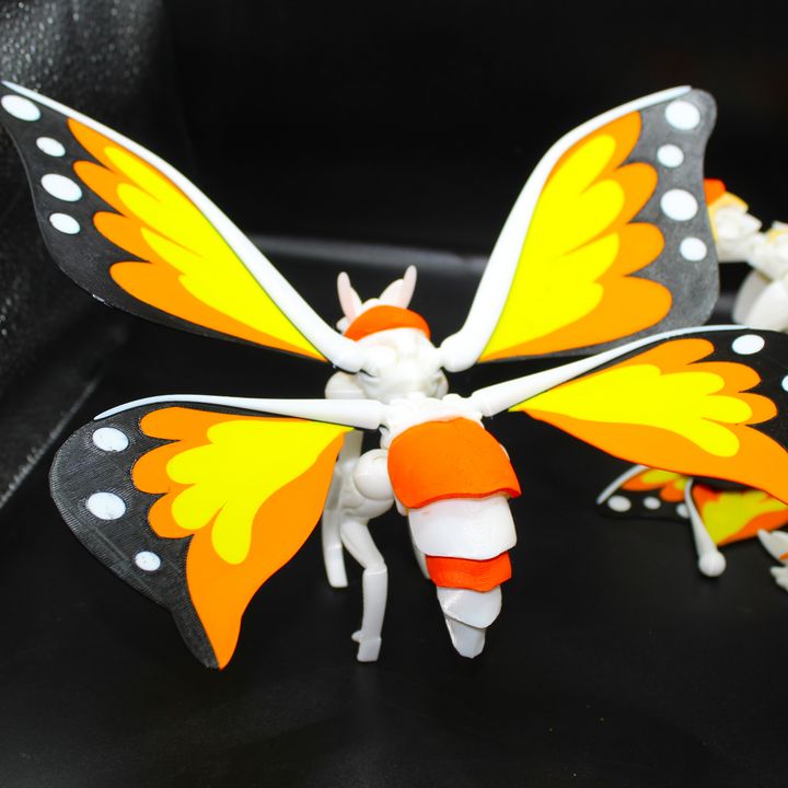 3D Printable mothra flexi FDM by mario3d