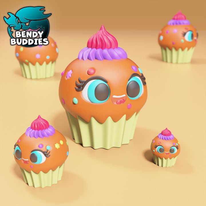 3D Printable Muffin Keychain / Cute Monster / Collectible Creature ...