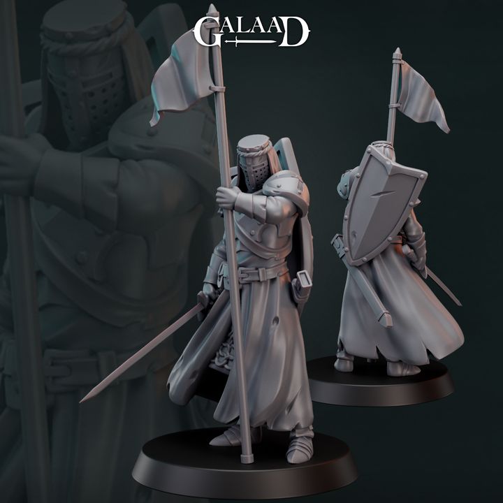 3D Printable Knights back from war by Galaad Miniatures