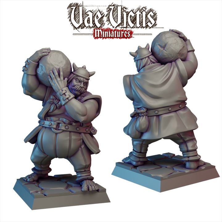 3D Printable Stone Thrower [PRE-SUPPORTED] by Vae Victis Miniatures