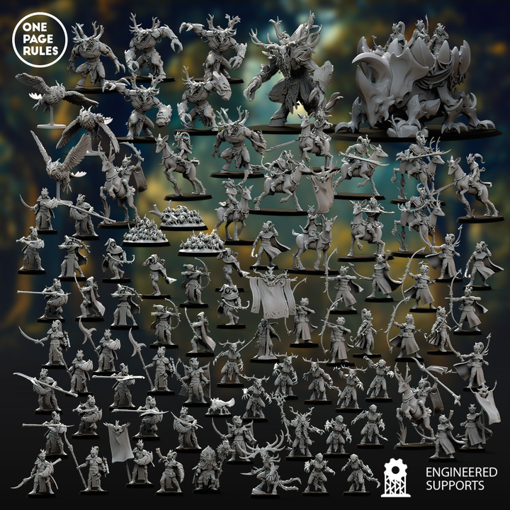 3D Printable Wood Elves - Army Bundle #1 by One Page Rules