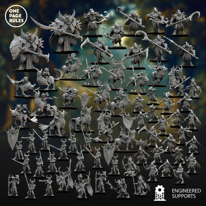 3D Printable Wood Elves - Army Bundle #2 by One Page Rules