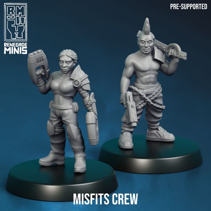 3D Printable Misfit Crew by Renegade Minis