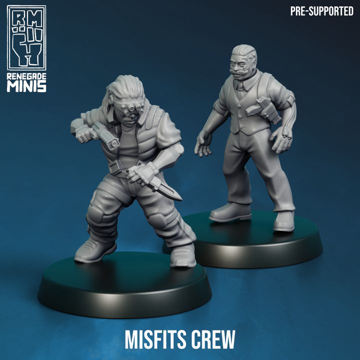3D Printable Misfit Crew by Renegade Minis