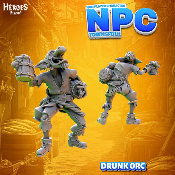 3D Printable NPC pack V2 by Heroes and Beasts