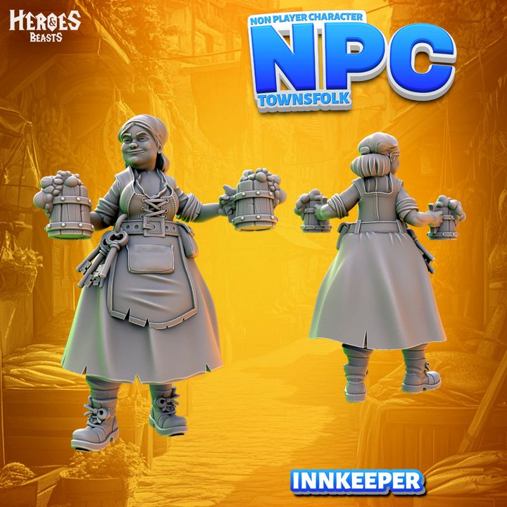 3D Printable NPC pack V2 by Heroes and Beasts