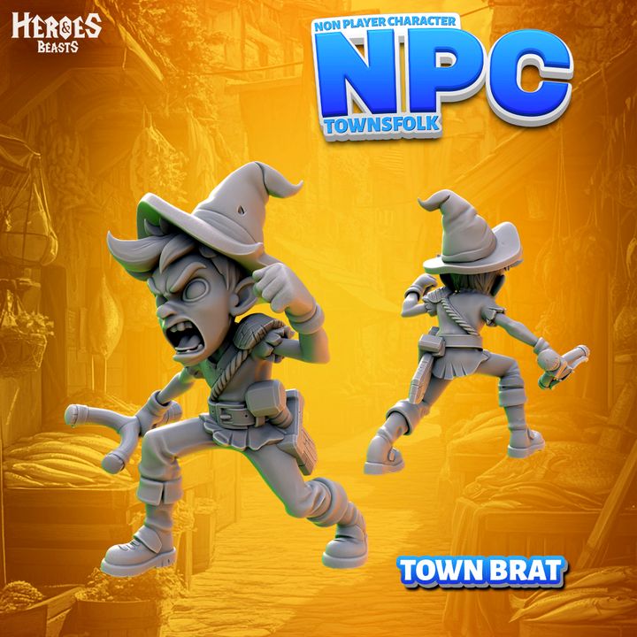 3D Printable NPC pack V2 by Heroes and Beasts