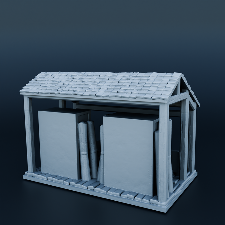3D Printable Medieval shop by Creator