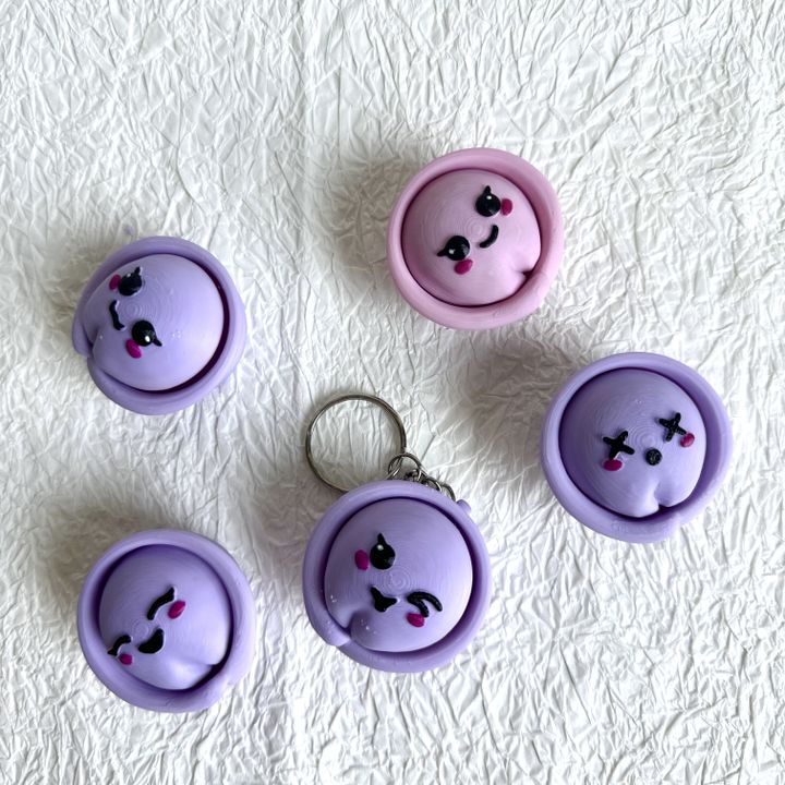 3D Printable Cute Pelmeni - Clicker | Kawaii Dumpling by ArtiVIVO