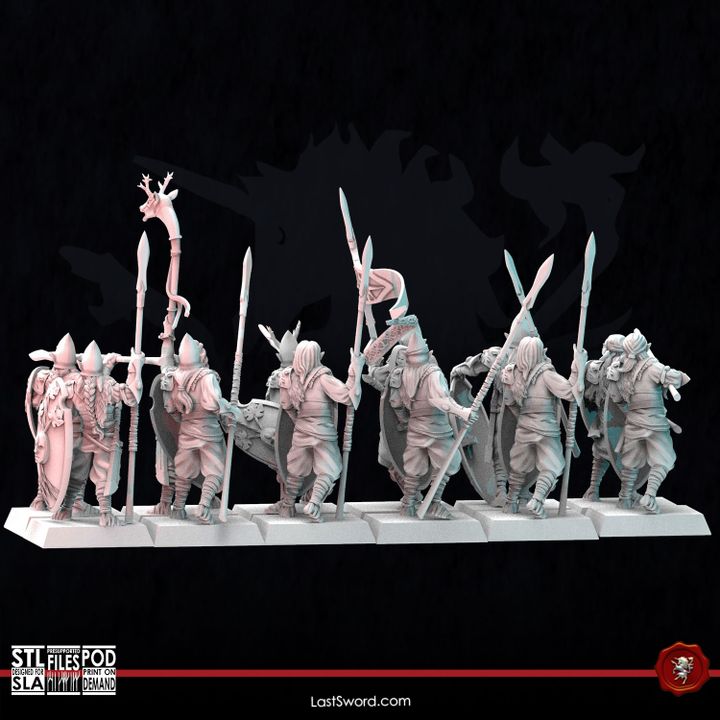 3D Printable Glade Guard of Nomen Betu by LastSword Miniatures