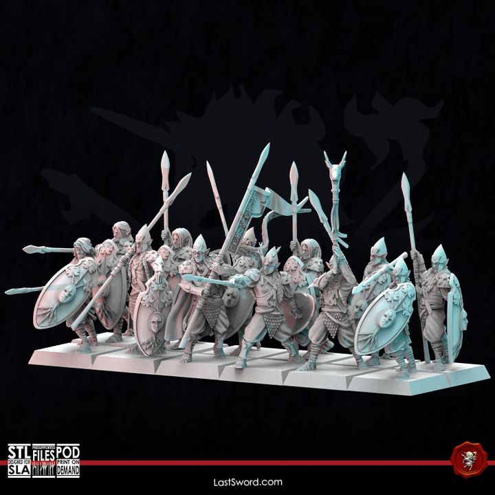 3D Printable Glade Guard of Nomen Betu by LastSword Miniatures