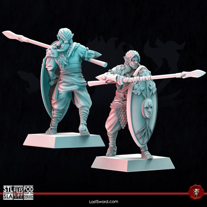 3D Printable Glade Guard of Nomen Betu by LastSword Miniatures