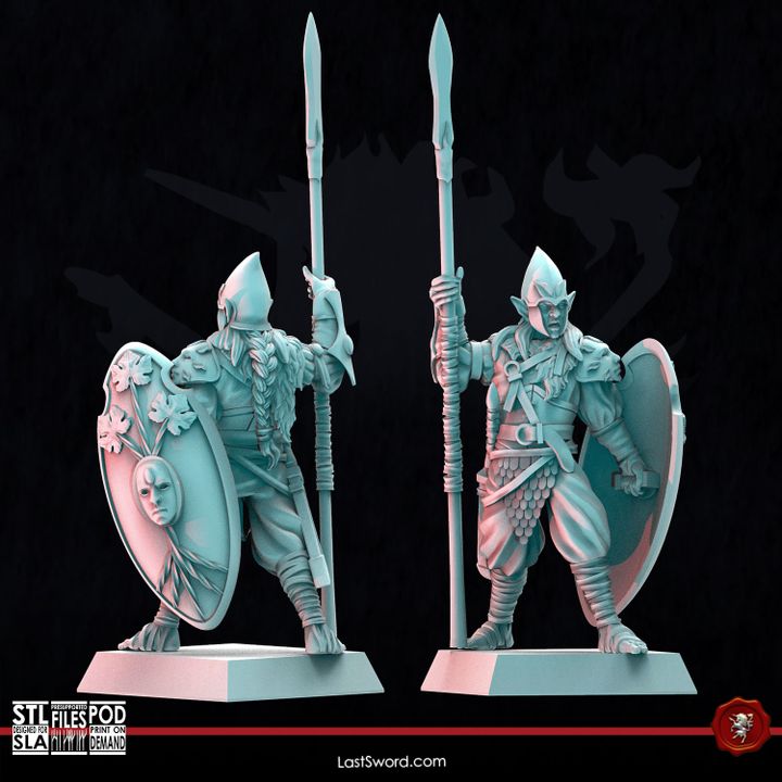 3D Printable Glade Guard of Nomen Betu by LastSword Miniatures