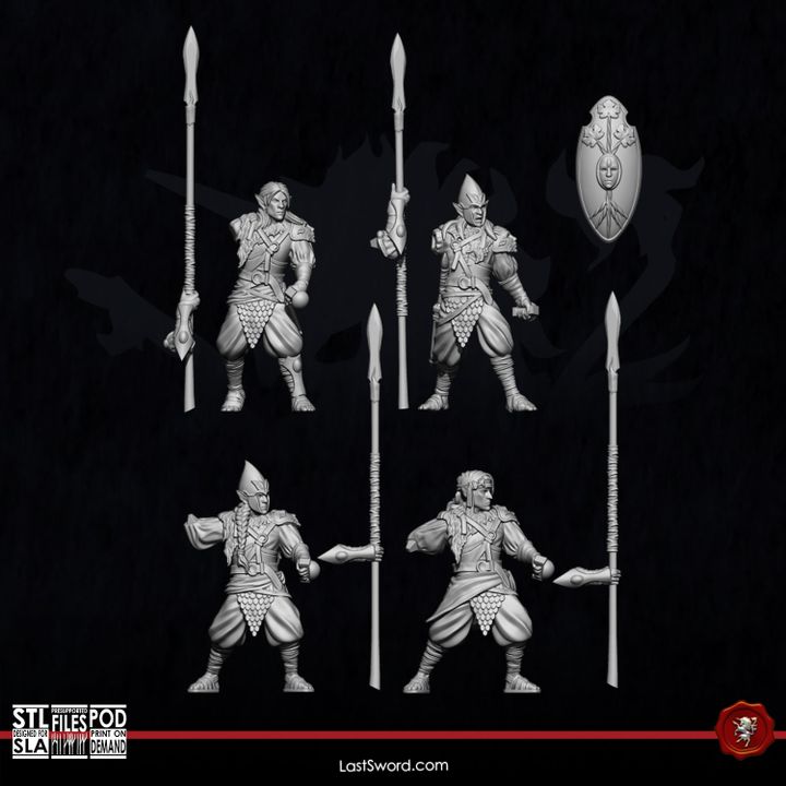 3D Printable Glade Guard of Nomen Betu by LastSword Miniatures