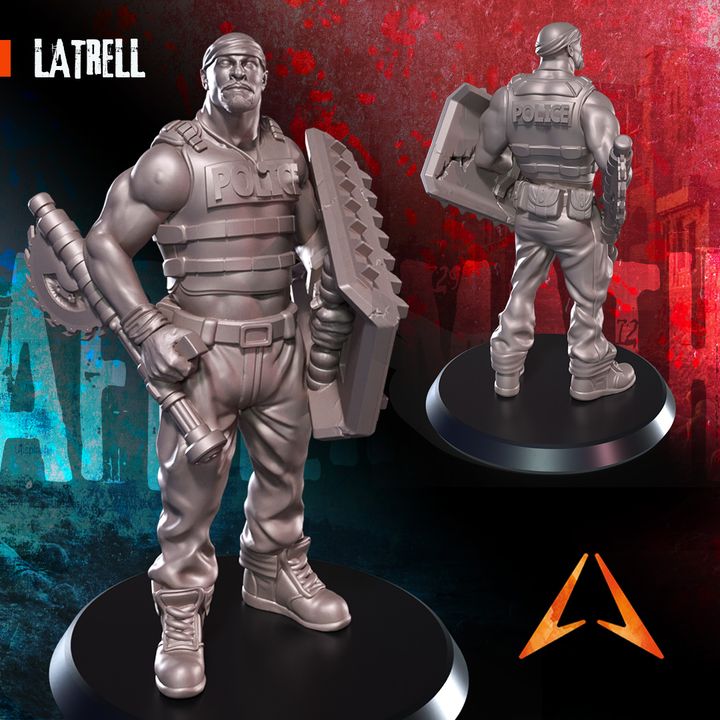 3D Printable Latrell shield SURVIVOR ZOMBIE ARMOR DND by Aftermath Studios