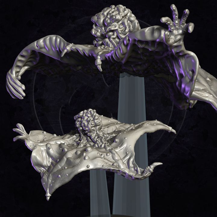 3D Printable BRAIN-BATS Flying: RPG Sci-Fi Horror Mutant Monsters by ...