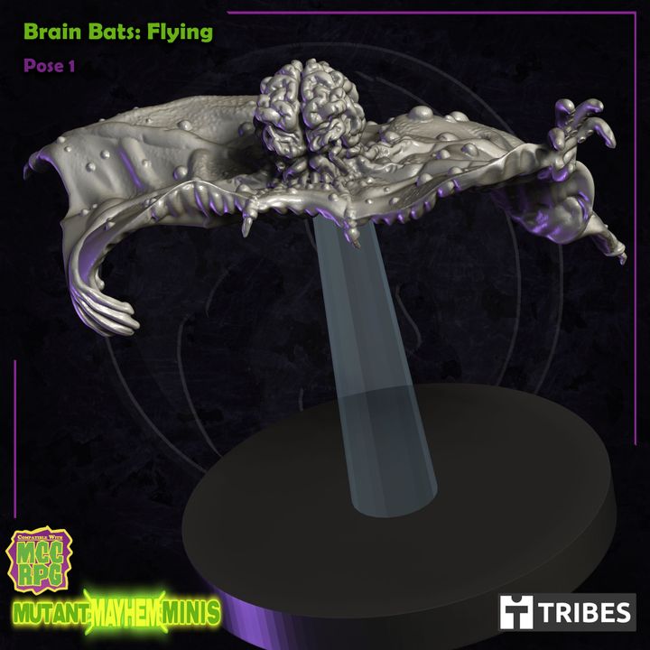 3D Printable BRAIN-BATS Flying: RPG Sci-Fi Horror Mutant Monsters by ...