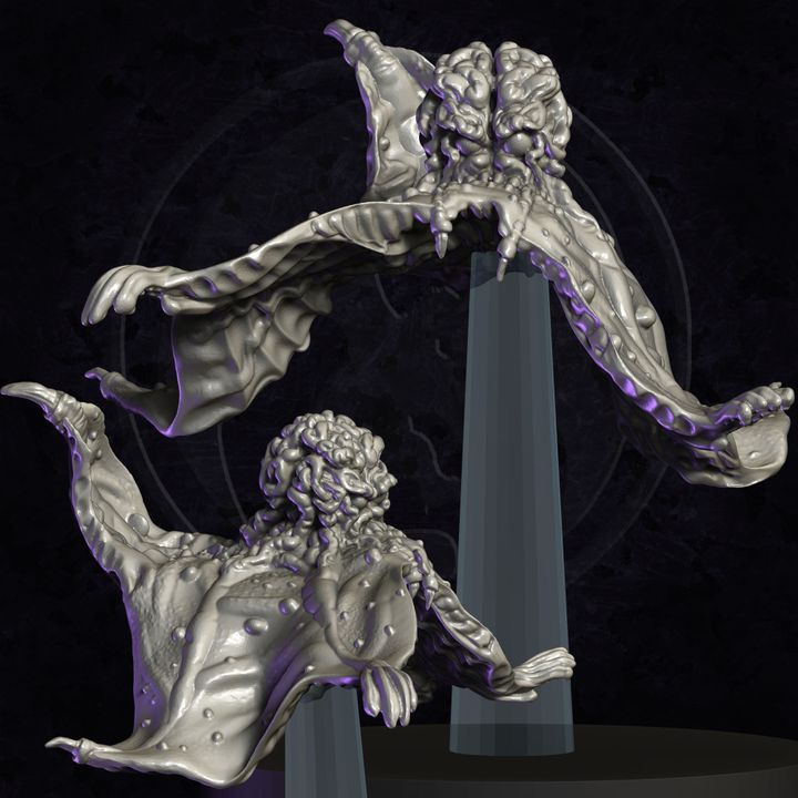 3D Printable BRAIN-BATS Flying: RPG Sci-Fi Horror Mutant Monsters by ...