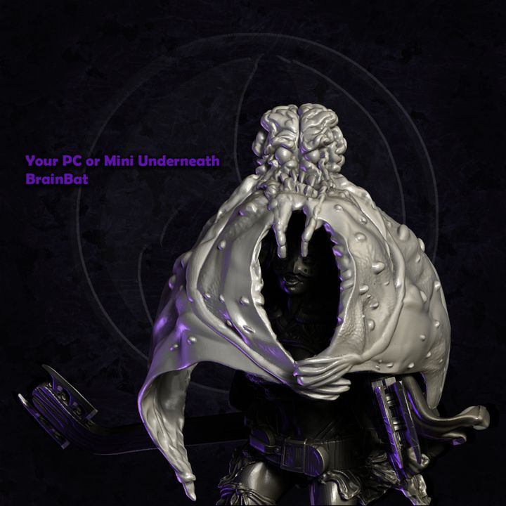 3D Printable BRAIN-BAT Attacking: RPG Sci-Fi Horror Mutant Monsters by ...