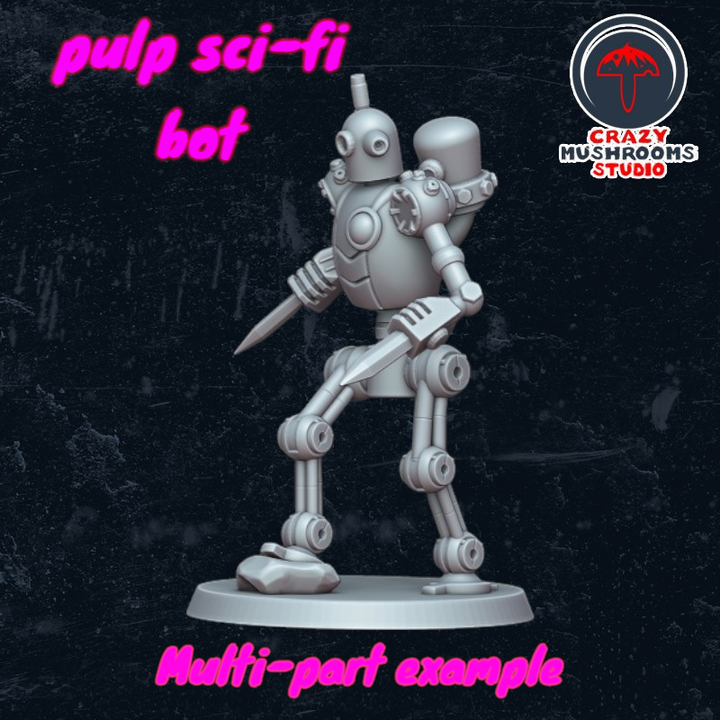3D Printable Pulp sci-fi Bot by agostini