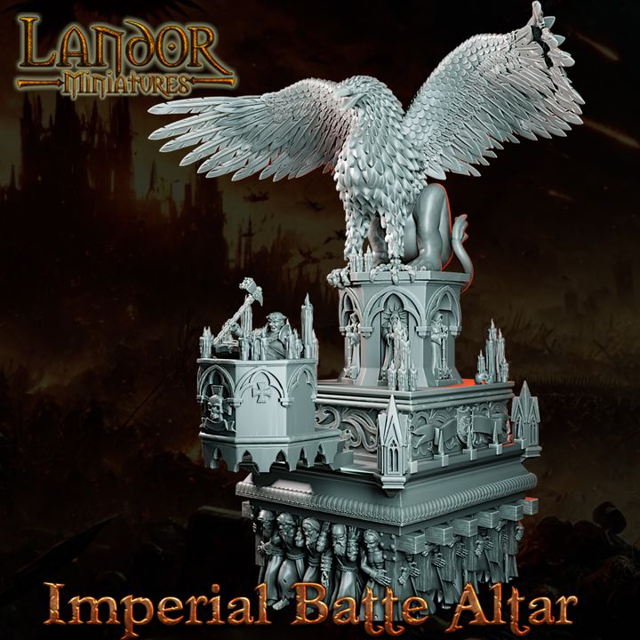 3D Printable Imperial Battle Altar by Landor Miniatures