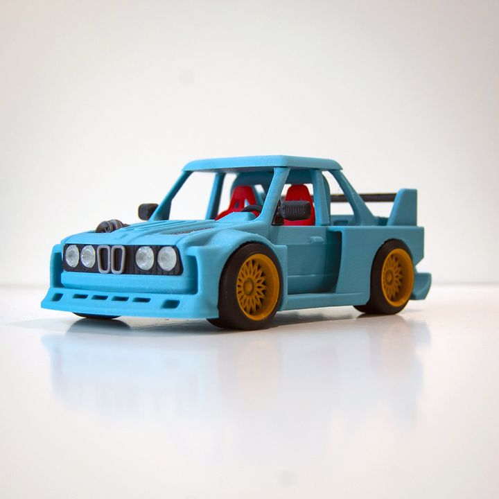 3D Printable 3D Printed Cute Cartoon BMW E30 M3 Turbo – Fun Mini Car ...