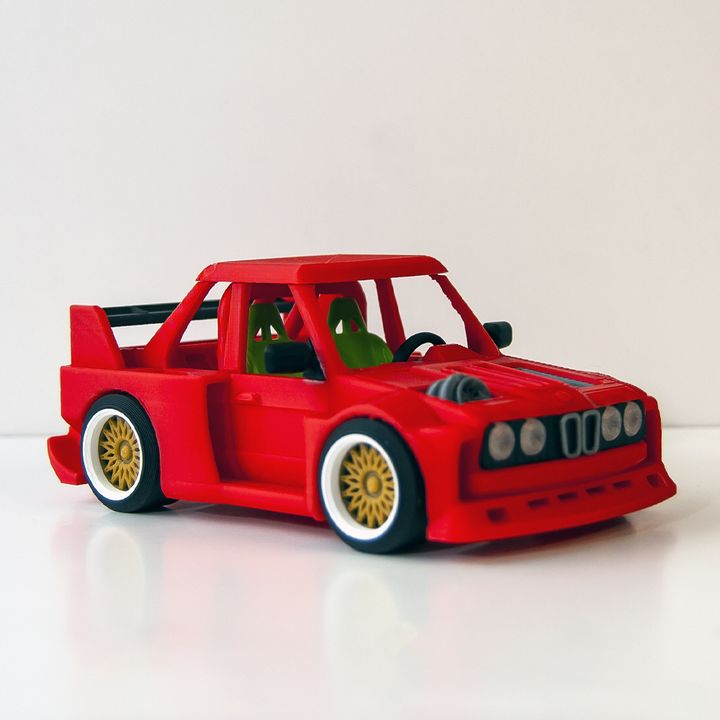 3D Printable 3D Printed Cute Cartoon BMW E30 M3 Turbo – Fun Mini Car ...