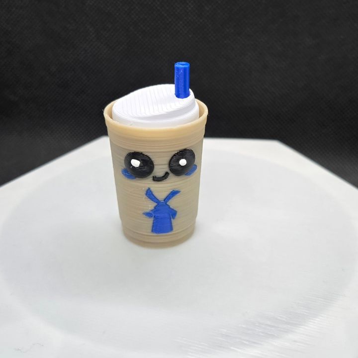 3D Printable Dutch Bros Iced Coffee Clicker Fidget and Keychain by ...