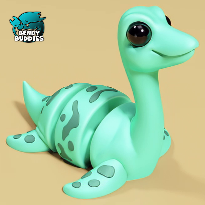 3D Printable Elasmosaurus Cute Creature / Plesiosaur Articulated ...