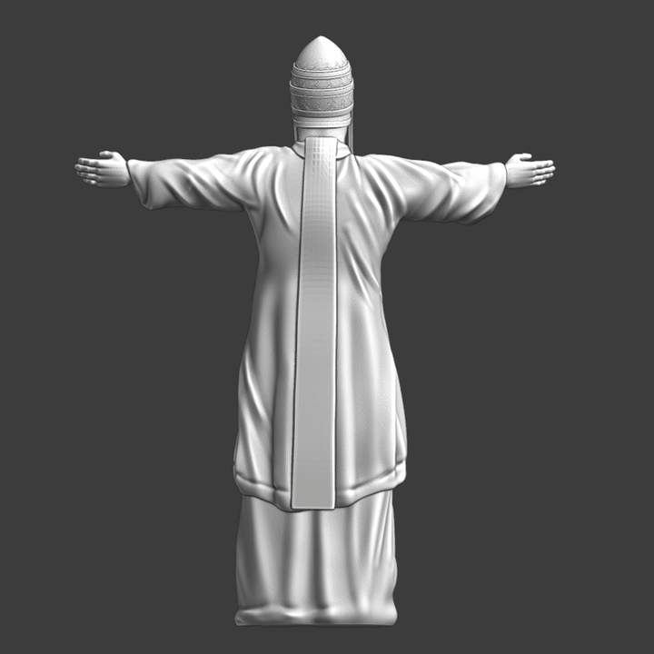 3D Printable Pope Leo IX - Medieval Pope by Northern Crusades Miniatures