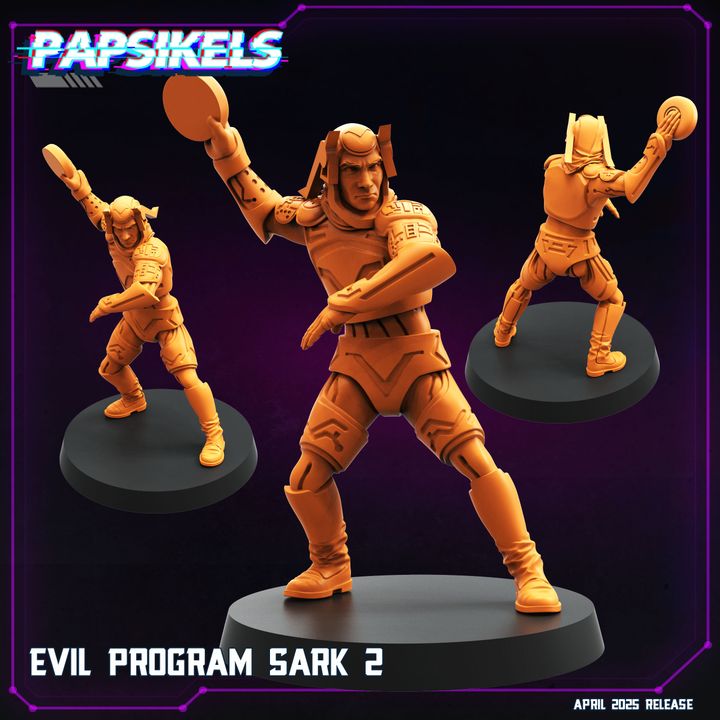 3D Printable EVIL PROGRAM SARK by PAPSIKELS MINIATURES