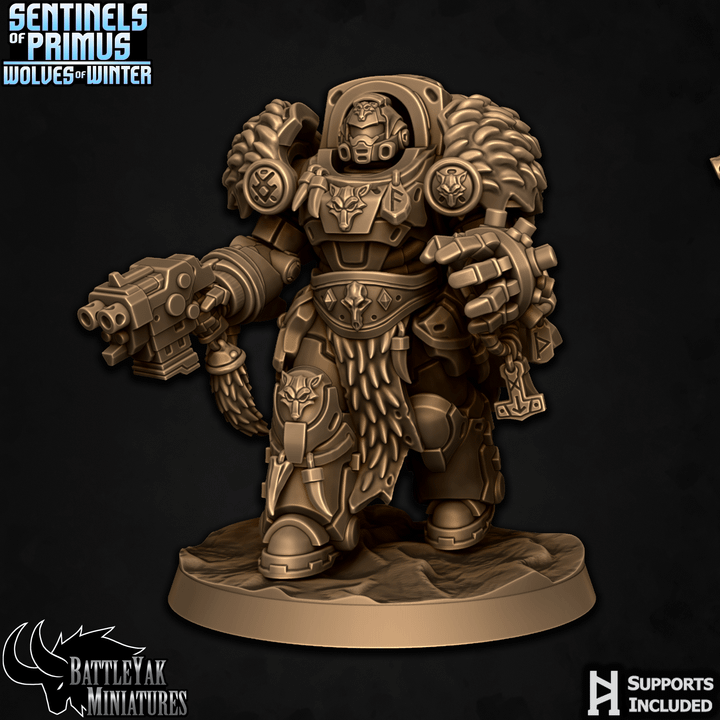 3D Printable Winter Wolf Sentinel-Paladin A by Battle Yak Miniatures