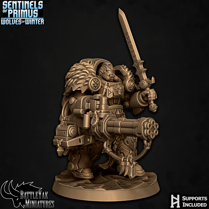 3D Printable Winter Wolf Sentinel-Paladin B by Battle Yak Miniatures